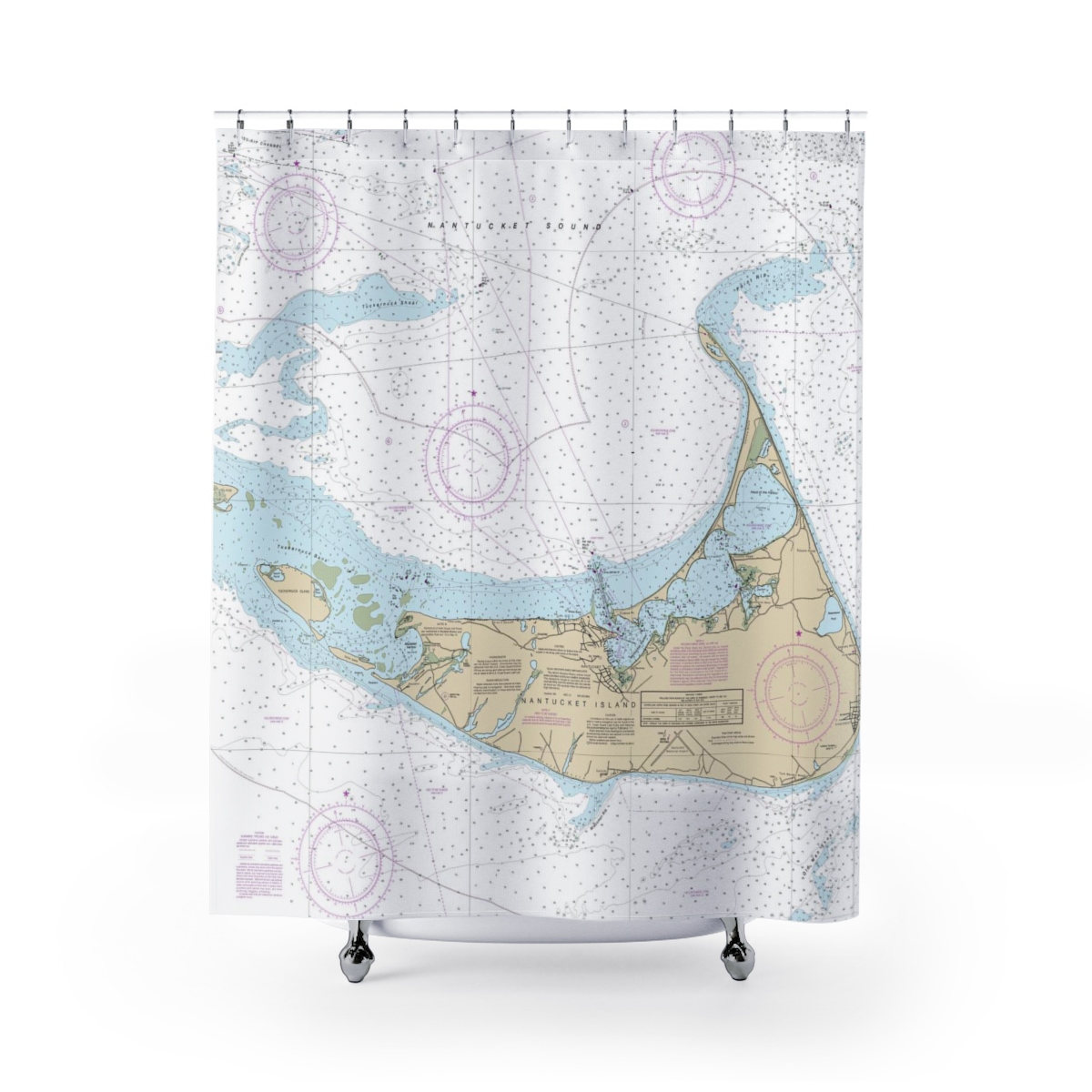Cape Cod Bay Chart Shower Curtains (13246) · Chart Mugs