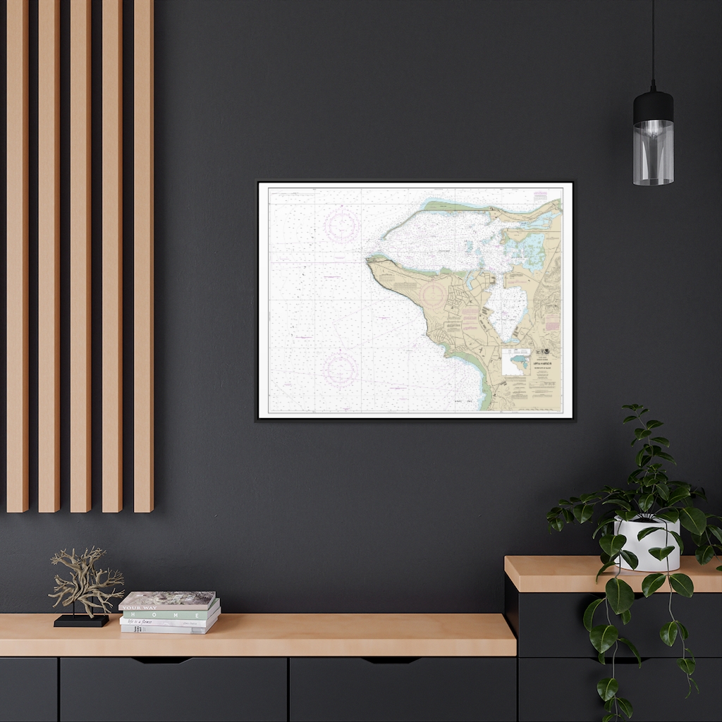 Mariana Islands Apra Harbor, Guam Nautical Chart 81054 - Floating Frame ...