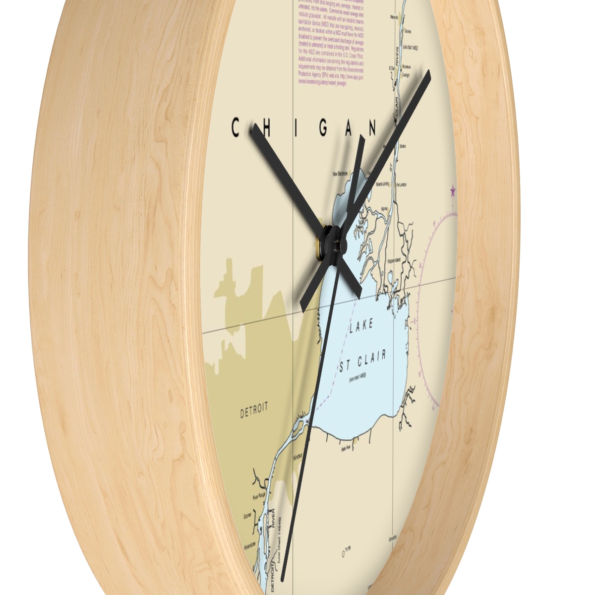 Vinalhaven Island Wall Clock - Nautical Chart · Chart Mugs