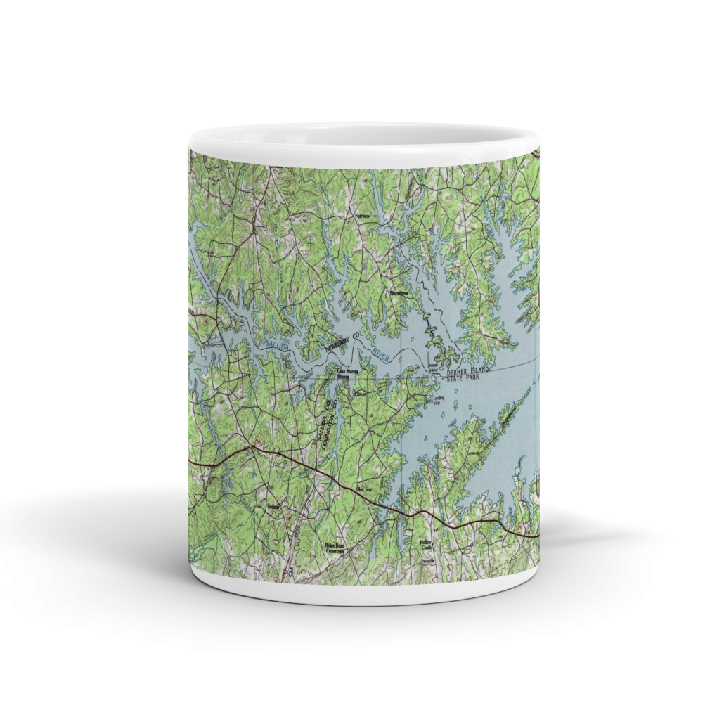 Lake Murray, South Carolina, USA Historical USGS TOPO Chart Mug · Chart ...